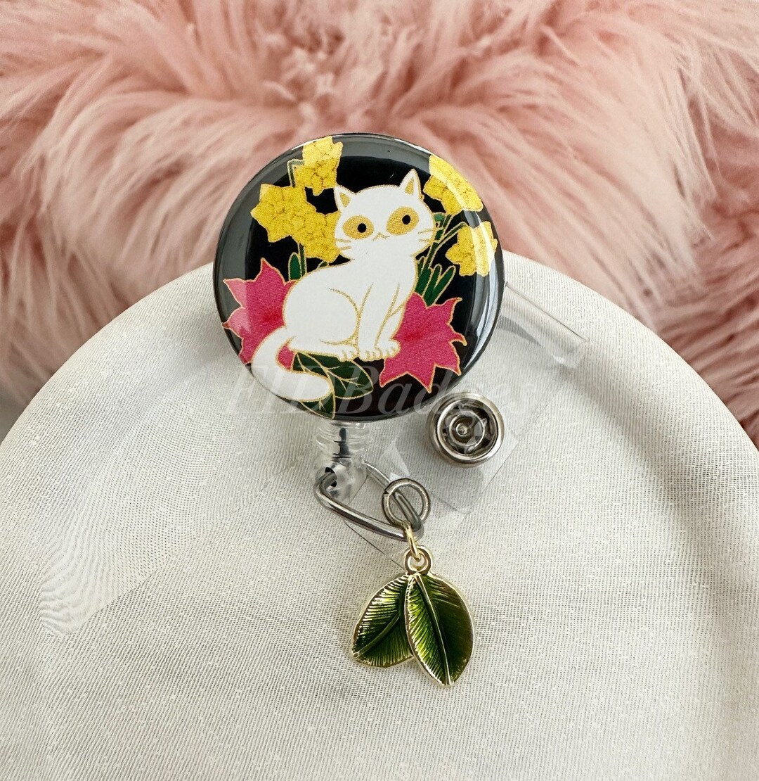 Fluff Retractable Id Badge Reel Holder - Etsy