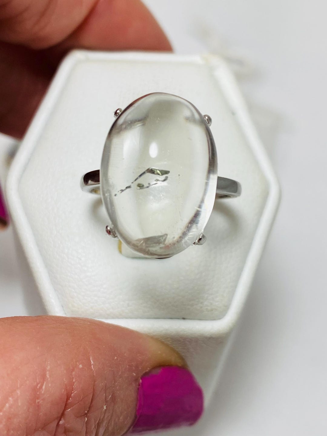 Shimmering Golden Pyrite Chalcopyrite in Quartz Ring .925 Sterling ...