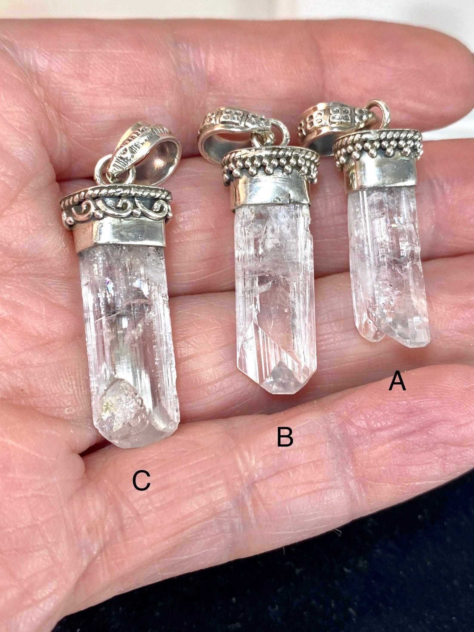 Synergy 12 Beautiful Danburite Pendant Sterling Silver With - Etsy