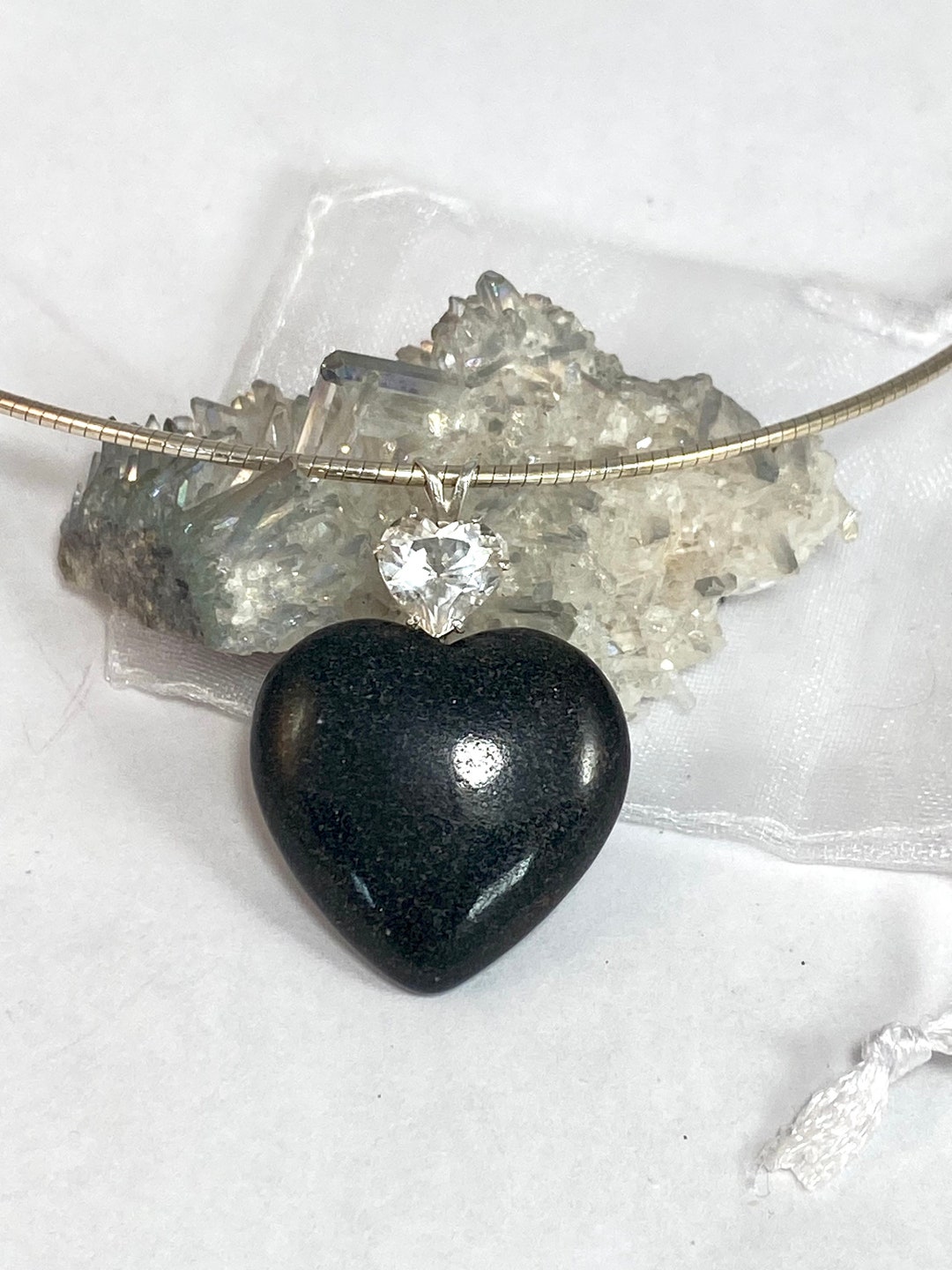 Master Shamanite Azozeo Super Activated Azeztulite Heart .925 Sterling ...