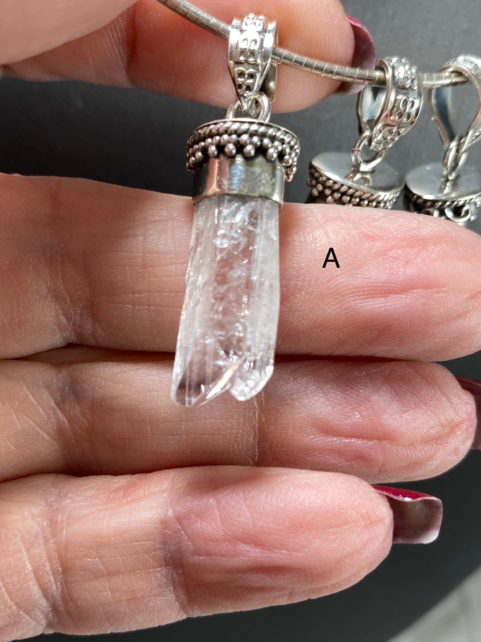 Synergy 12 Beautiful Danburite Pendant Sterling Silver With - Etsy