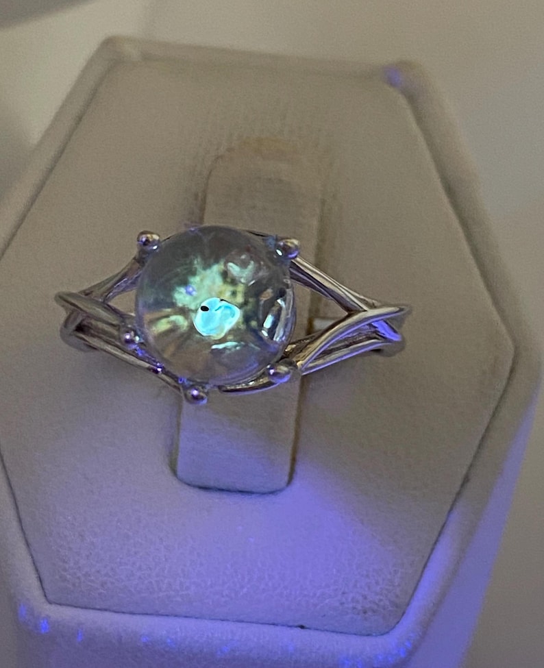 Extraordinary Lumi Golden Enhydro Sphere Ring Adjustable Sz Sterling ...