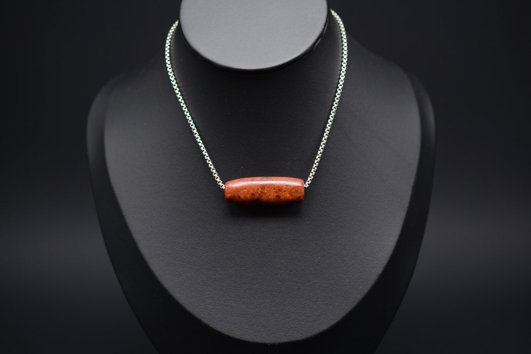 A Hand Carved Chinese Neolithic Hongshan Culture Style Hemo Jade Bead ...