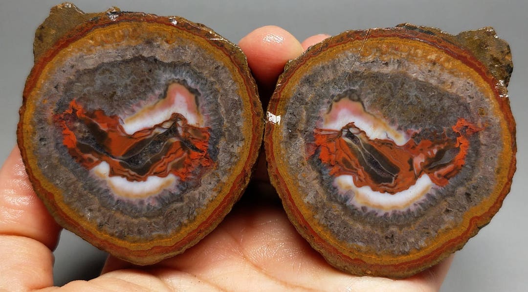 Pair of Rough Fighting Blood Agate Specimen From Xuanhua China - Etsy