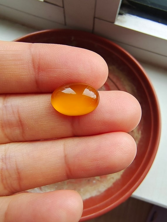 A Natural Honey Yellow Agate/chalcodony Cabochon-dhb-007 - Etsy