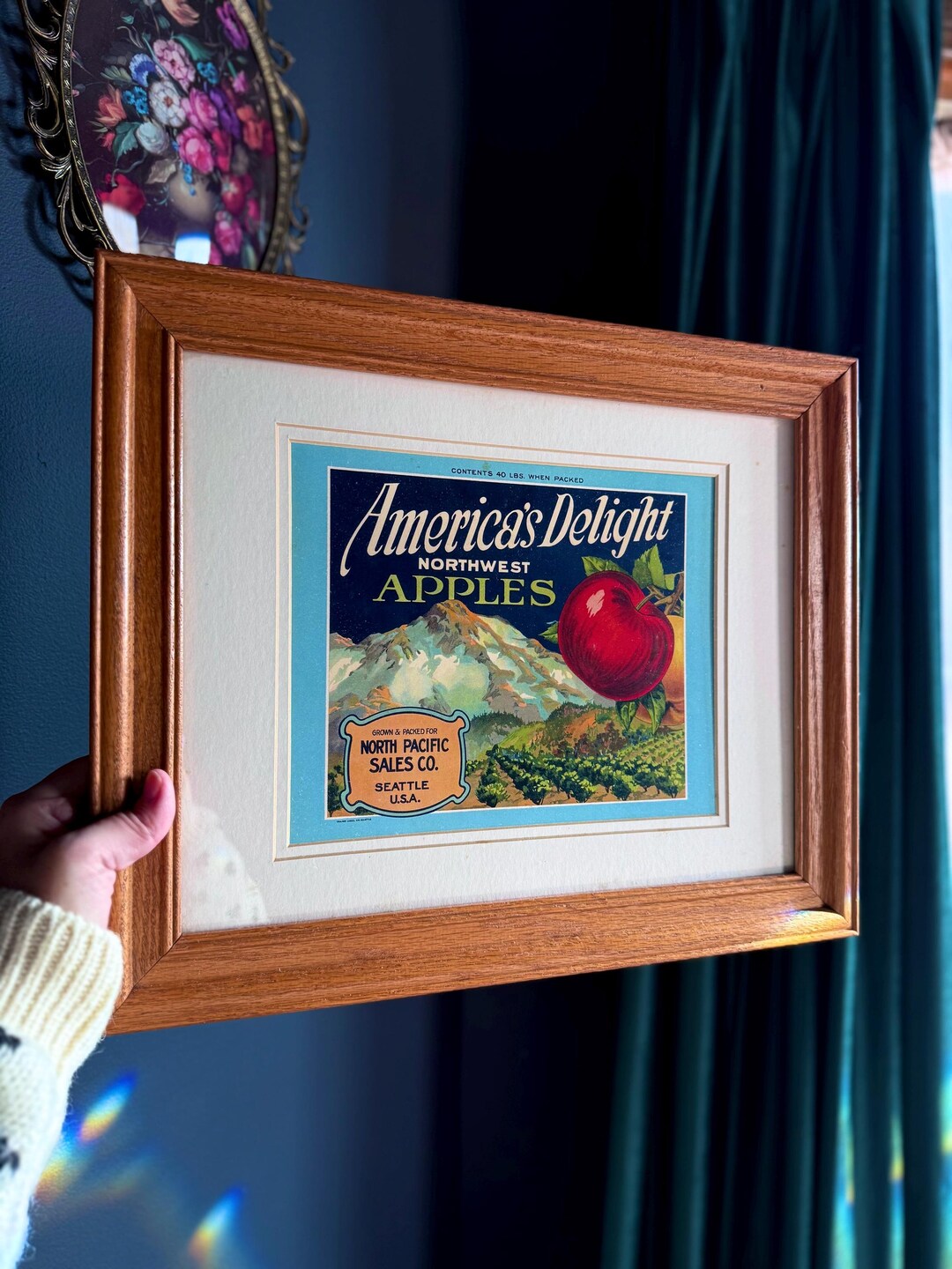 Vintage Framed America's Delight Northwest Apples North Pacific Sales ...