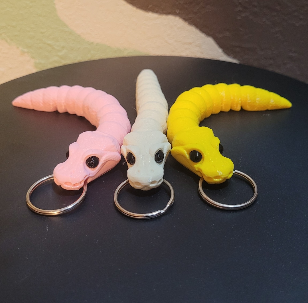 Articulated Snake Keyring - Etsy