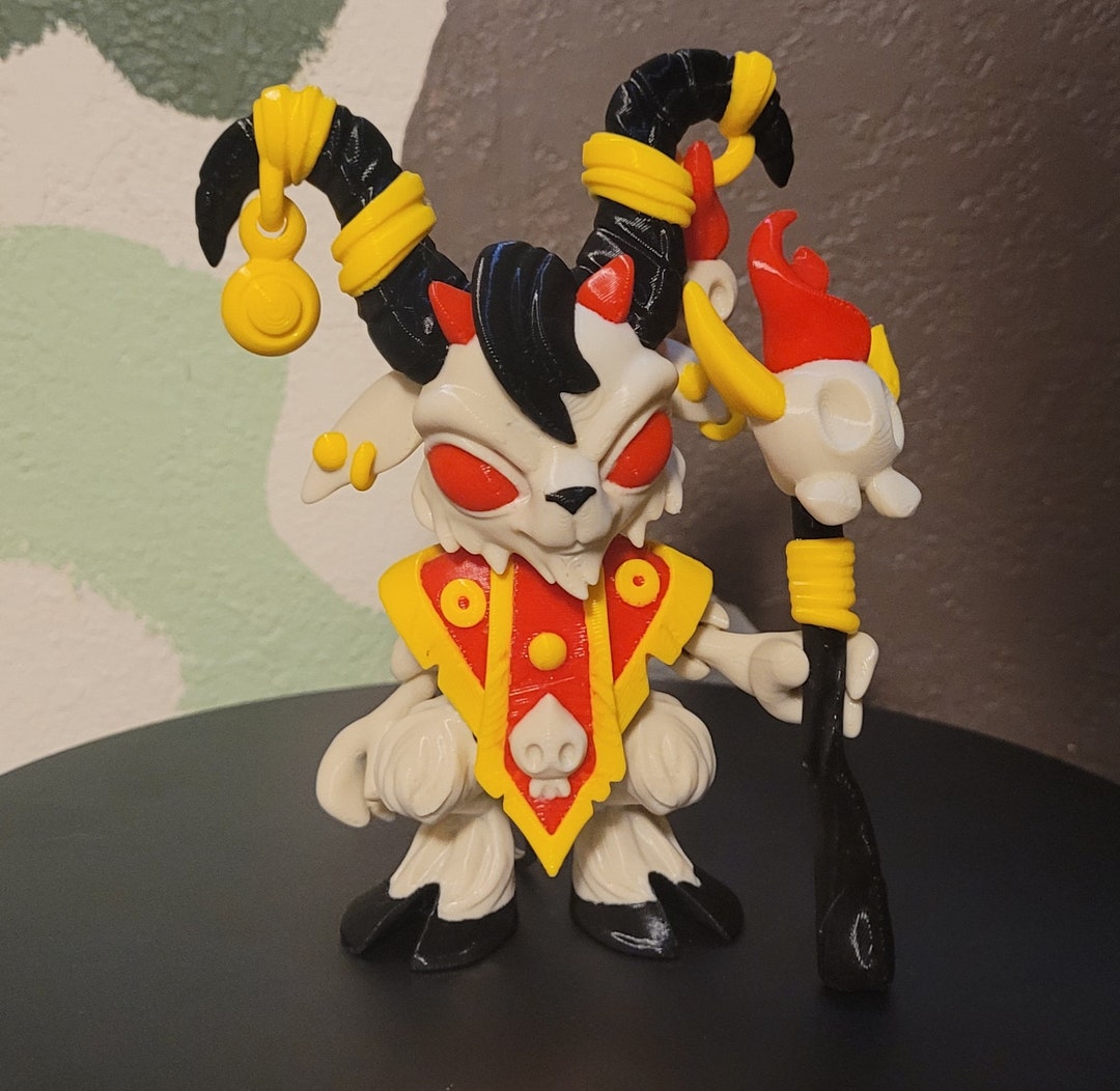 Goat Shaman Articulated Cryptid Fidget Figure - Etsy