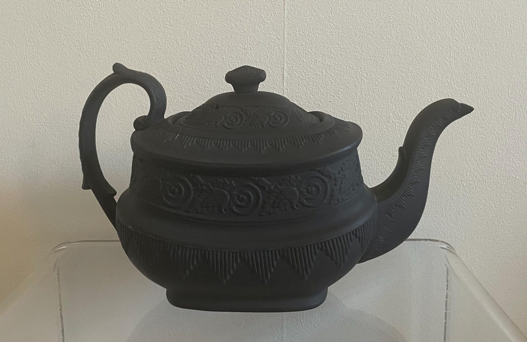 Black Basalt Staffordshire Ware Teapot - Etsy UK