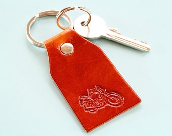 Motorcycle Custom Leather Keychain - Etsy Canada