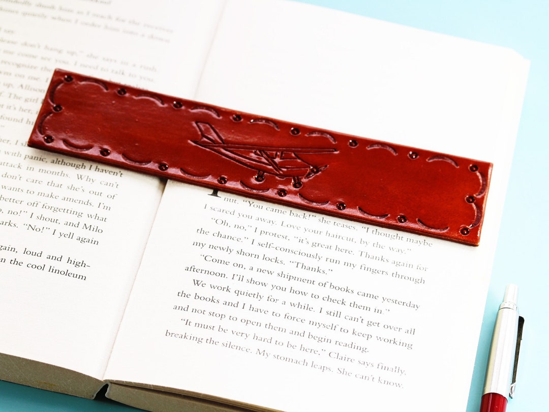 Hand Carved Leather Cessna Bookmark: Aviation Pilot Gift - Etsy