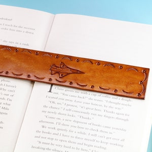 Fighter Plane Bookmark Hand Carved Leather Bookmark Gifts for Him ...