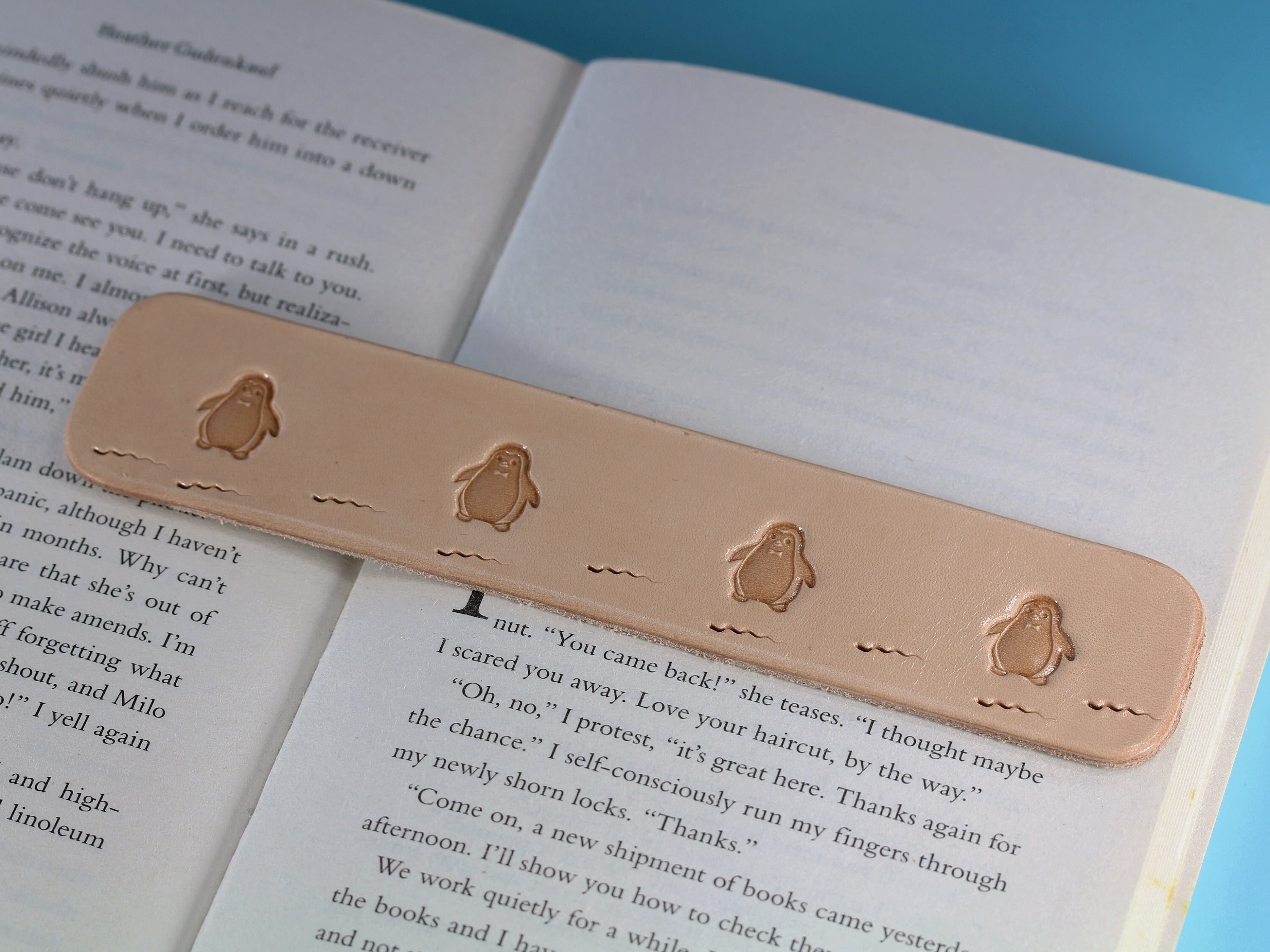 Penguin Bookmark Leather Bookmark Boyfriend Gift. Penguin - Etsy UK