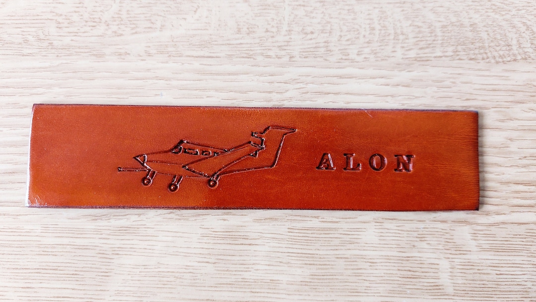 Personalized Leather Airplane Bookmark: Hand-carved Pilot Gift - Etsy