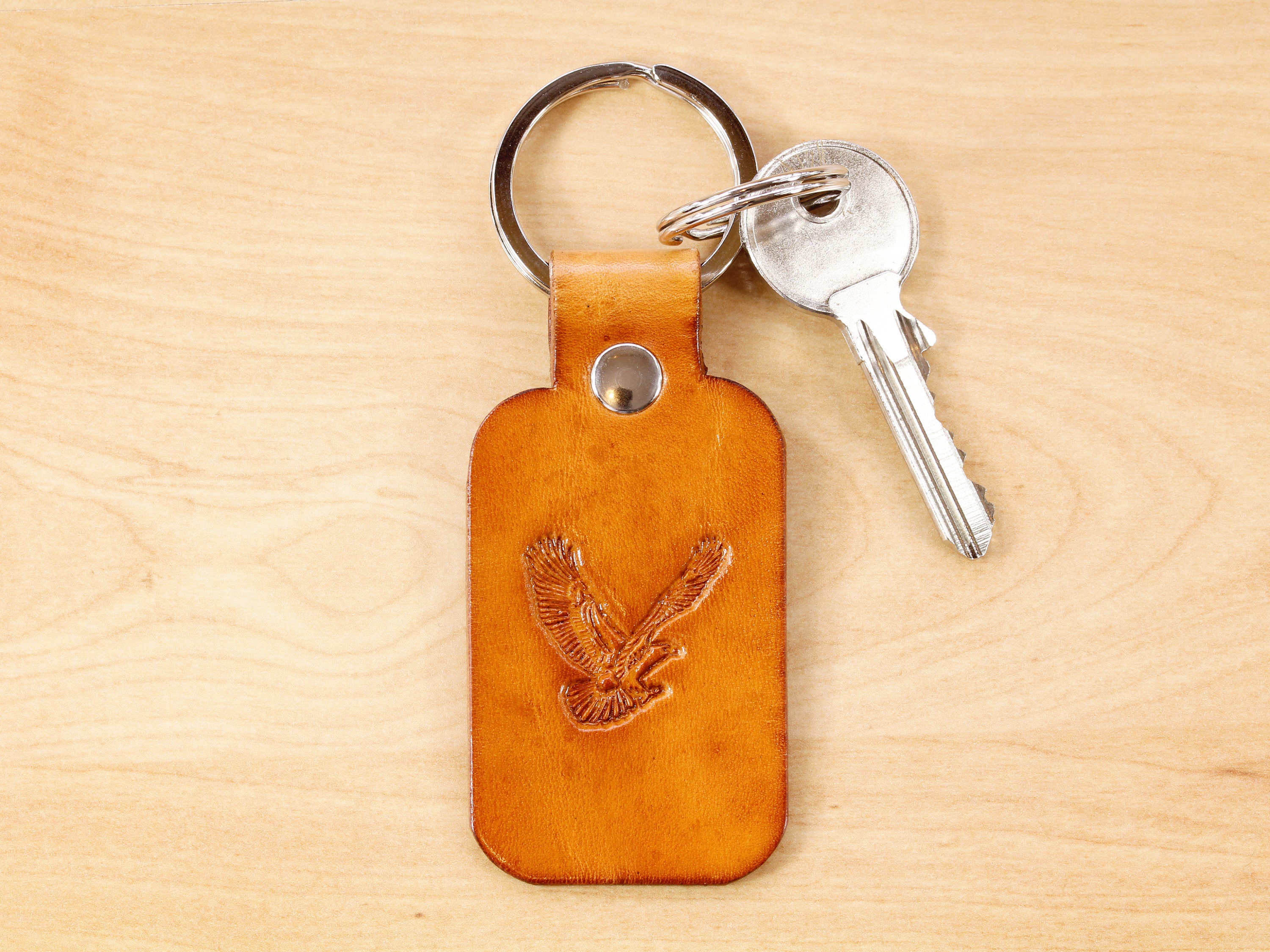 Eagle Key Fob Handmade Leather Key Fob Eagle Keychain | Etsy