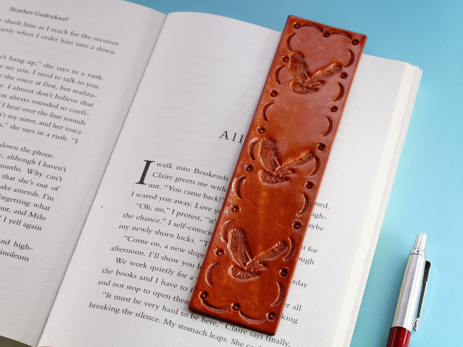 Eagle Bookmark Hand Tooled Leather Bookmark Eagle Gift For | Etsy