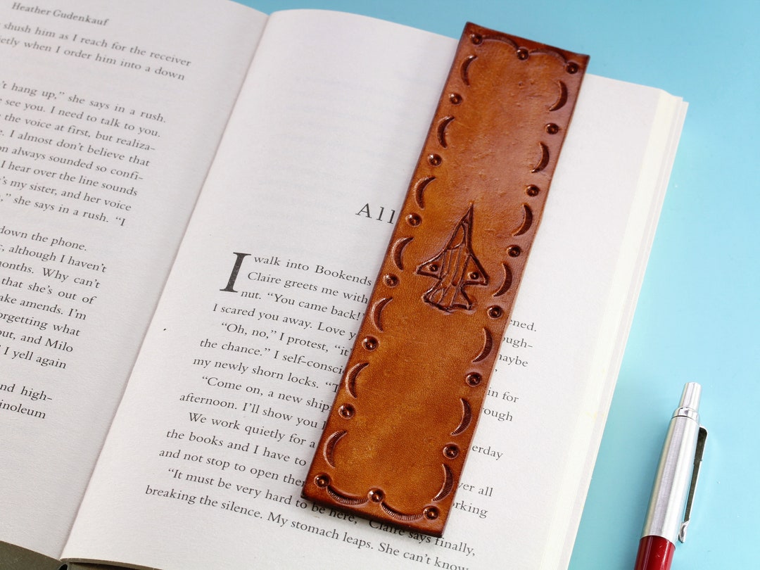 Fighter Plane Bookmark Hand Carved Leather Bookmark Gifts for Him ...
