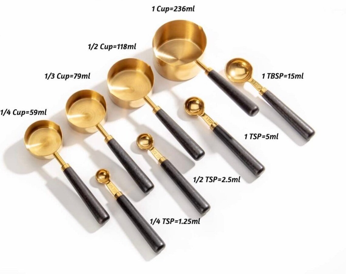 Modern Measuring Cups Set of 4 Stainless Steel Cooking | Etsy