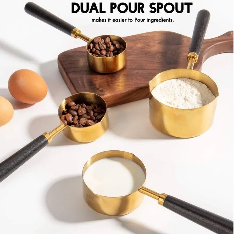 Modern Measuring Cups Set of 4 Stainless Steel Cooking - Etsy