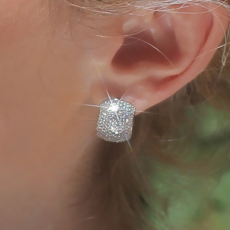 Fake Diamond Earrings - Etsy