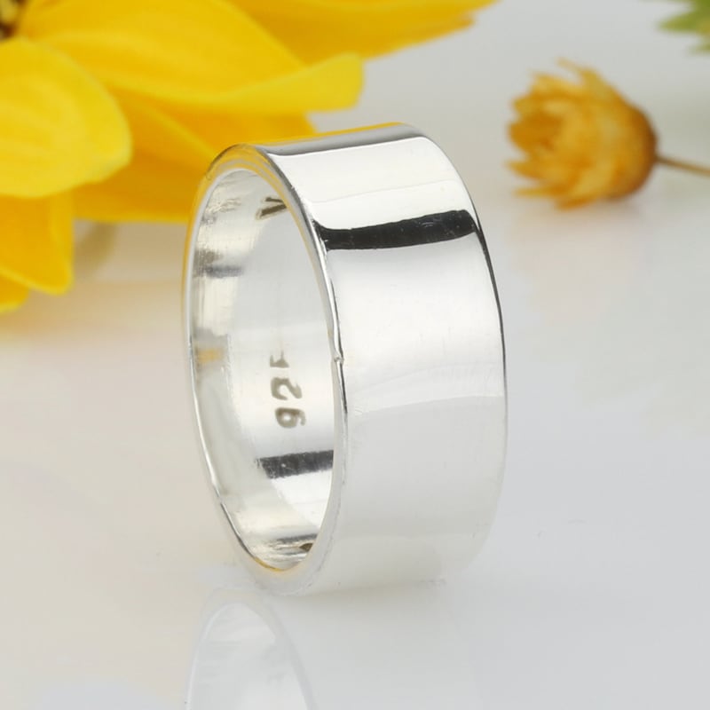 Mens Plain Silver Ring - Etsy