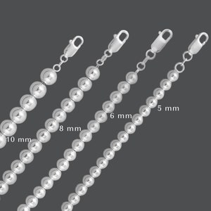 Ball Chain, Sterling Silver Chain Necklace Women, 5mm to 10mm Wide ...