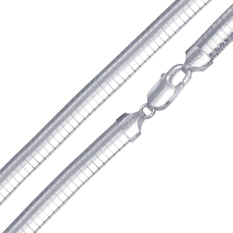 3mm 6mm 8mm OMEGA Chain Solid Sterling Silver Chain - Etsy
