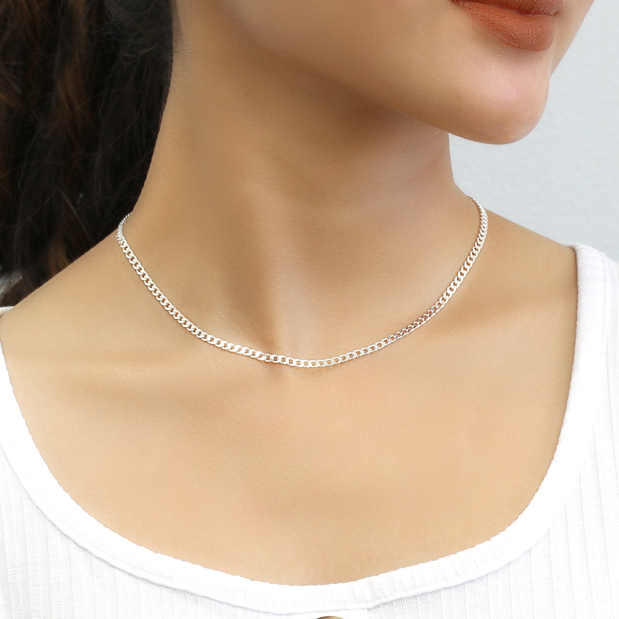 925 Sterling Silver Necklace Thin 1.7mm to Thick 10mm Solid | Etsy