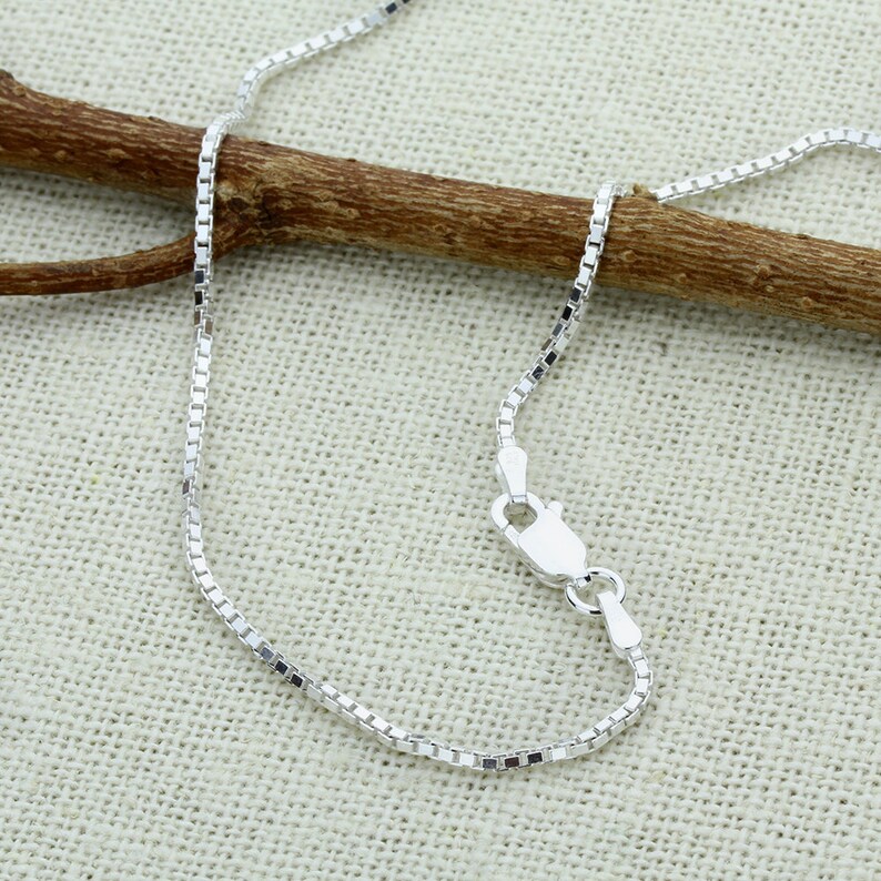 BOX Chain 925 Sterling Silver Chain Necklace Men Women Thin | Etsy