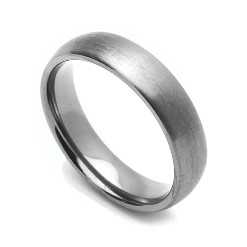 Custom Engraving Men Women 5MM Comfort Fit Titanium Wedding Band ...