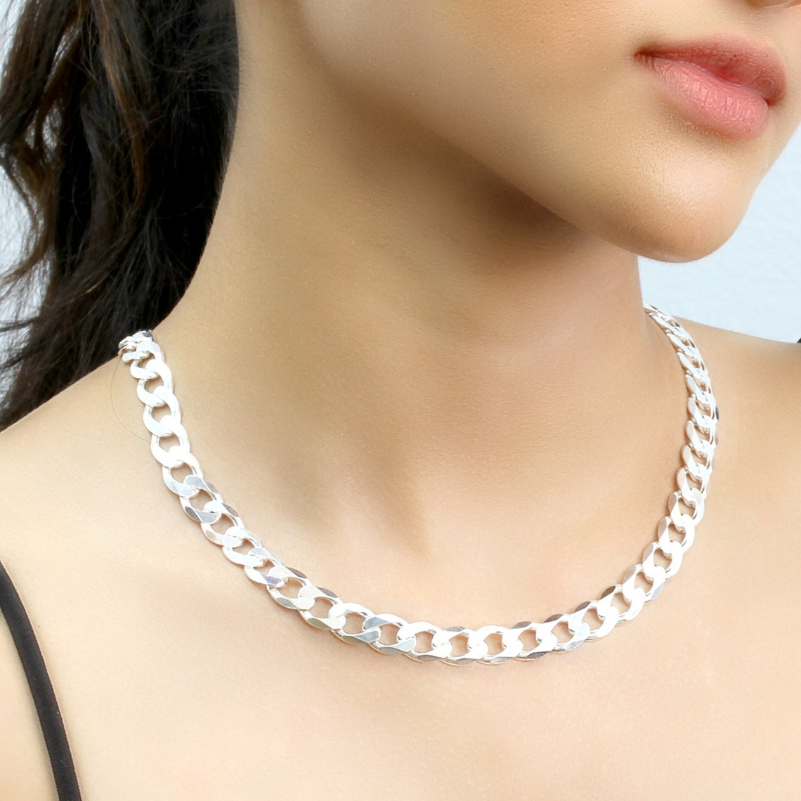 925 Sterling Silver Necklace Thin 1.7mm to Thick 10mm Solid - Etsy