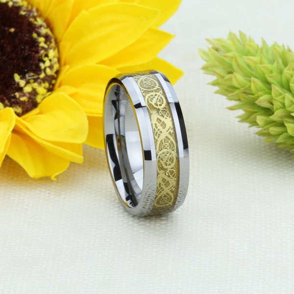 Dragon Inlay Ring - Etsy