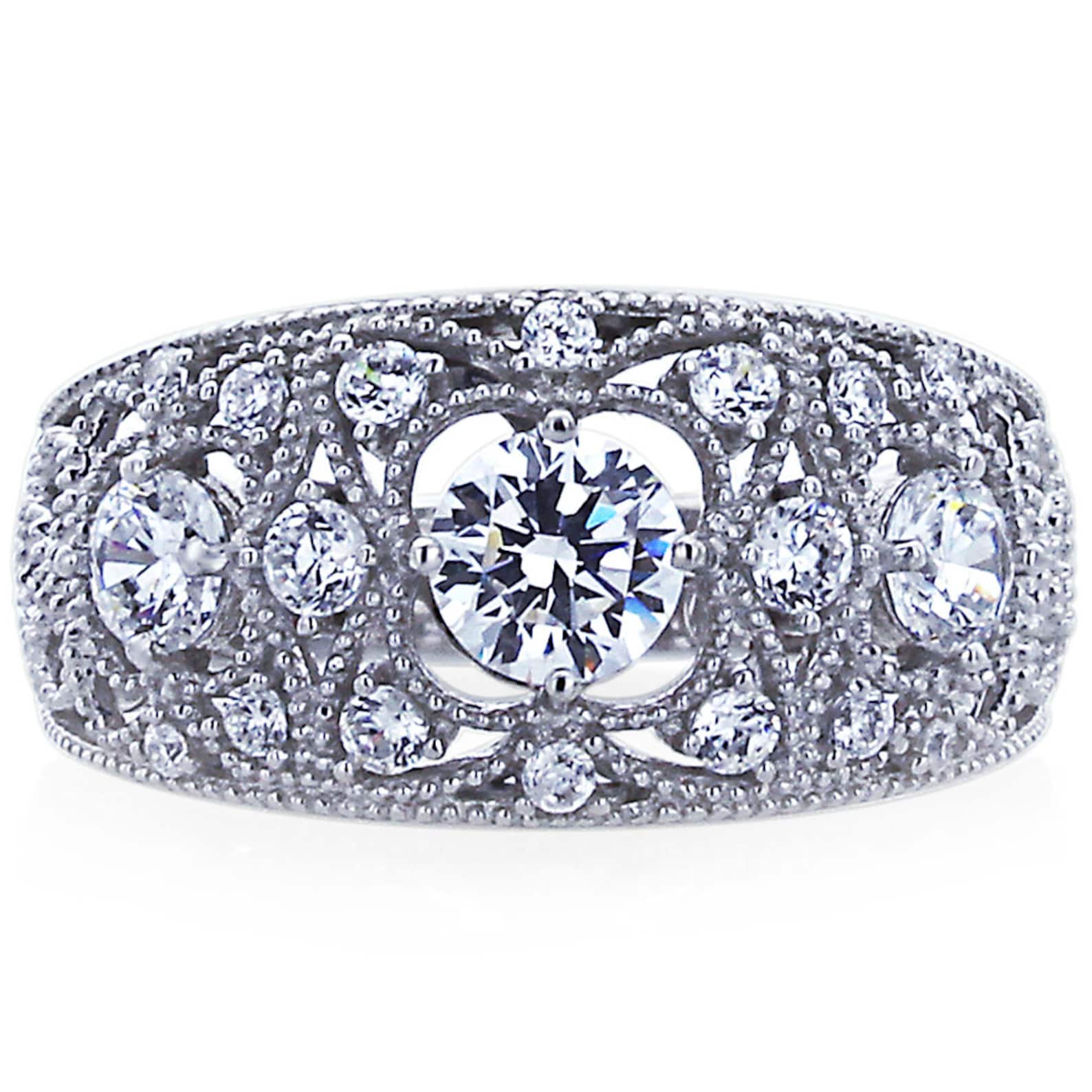 Vintage Ring 11mm Wide Band Sterling Silver Wedding Ring for | Etsy