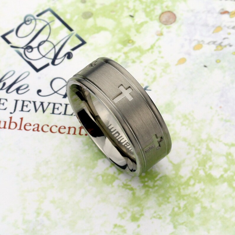 Custom Engraving Men Women 8MM Comfort Fit Titanium Wedding | Etsy