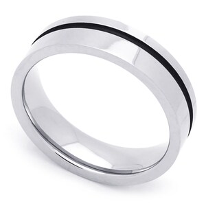 Custom Engraving 6mm Stainless Steel Ring 316L Ring Black - Etsy