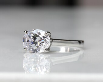 Large Diamond Ring | Etsy