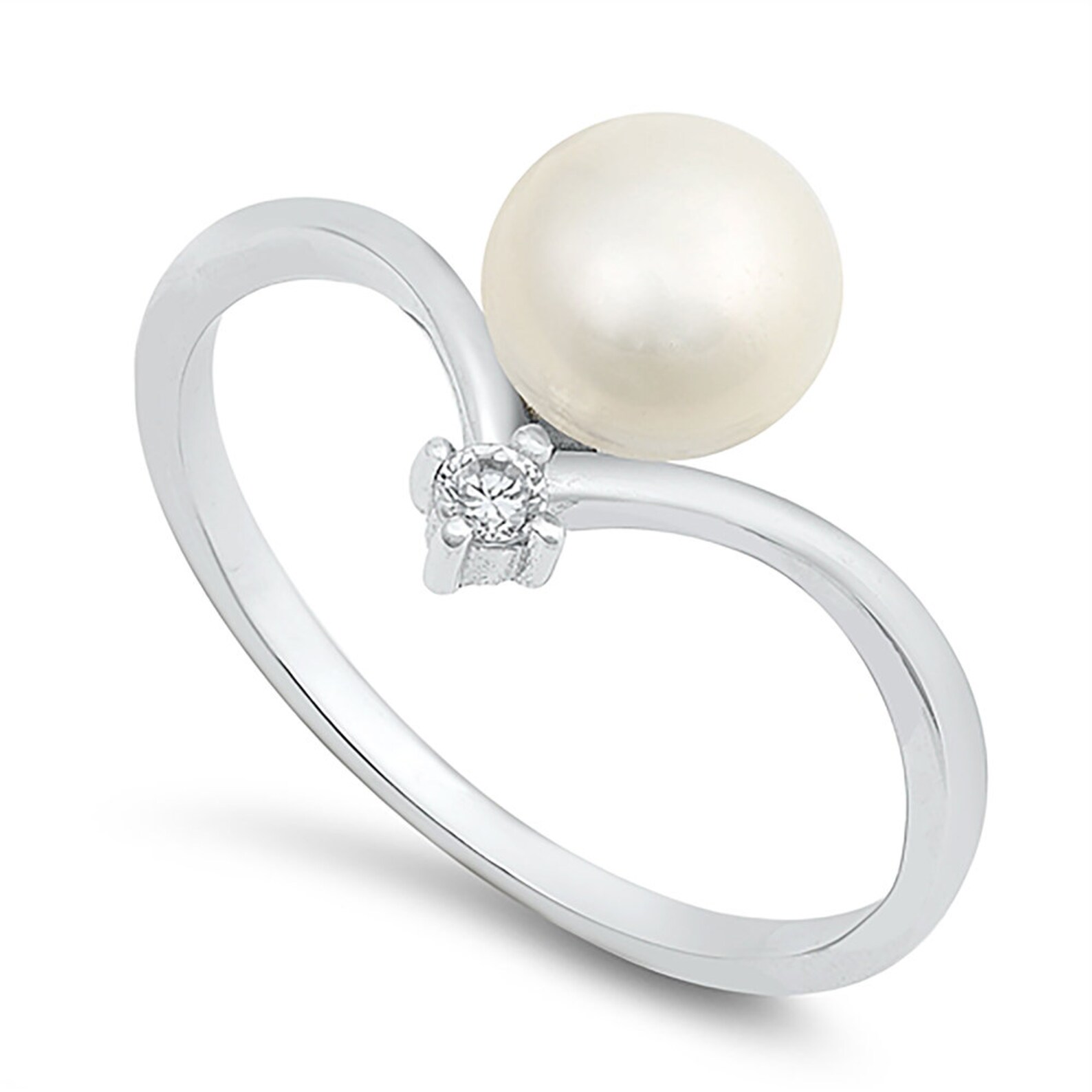 Genuine Pearl Ring 925 Sterling Silver Ring Tahitian Black | Etsy