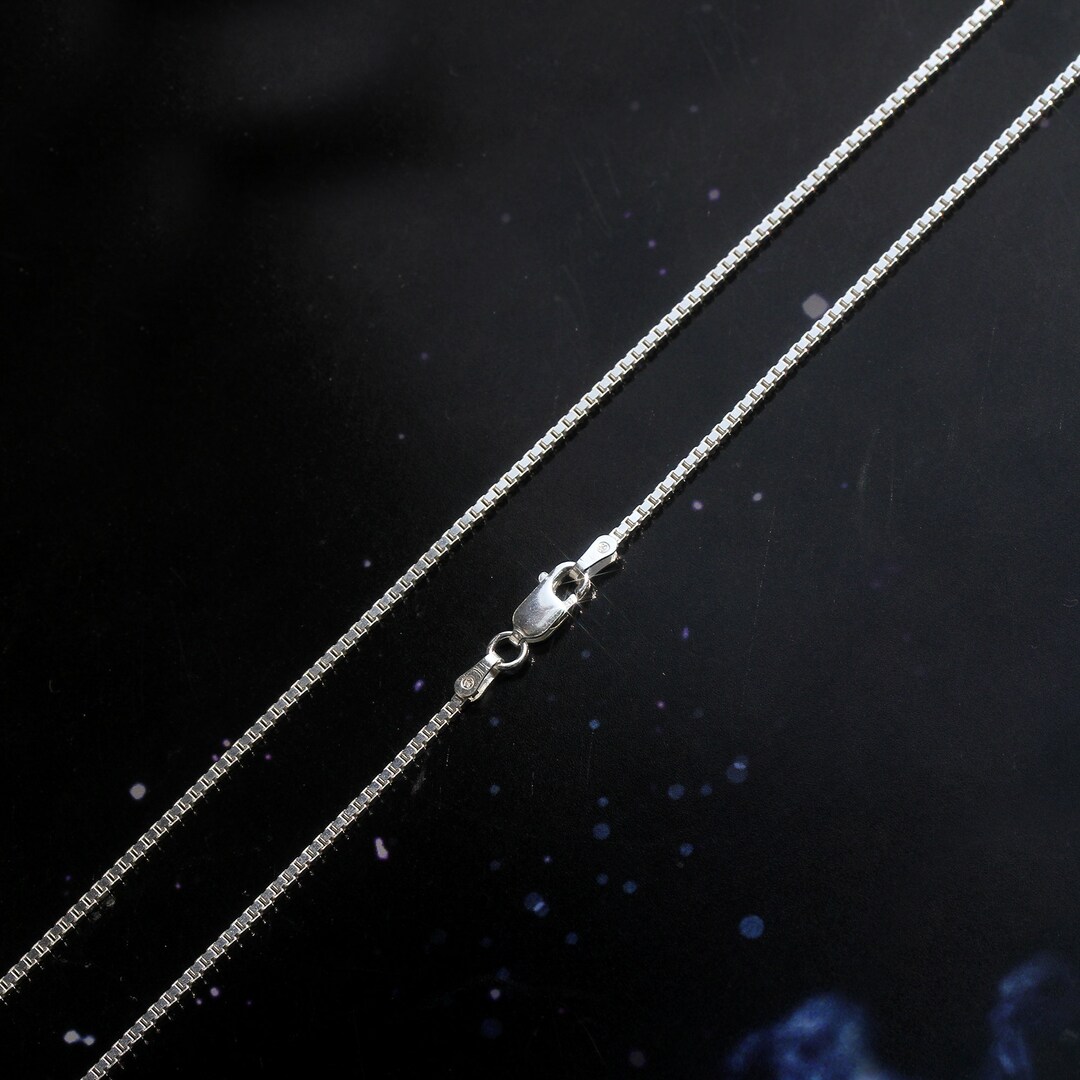 BOX Chain, 925 Sterling Silver Chain Necklace Men Women, Thin 0.7 to ...