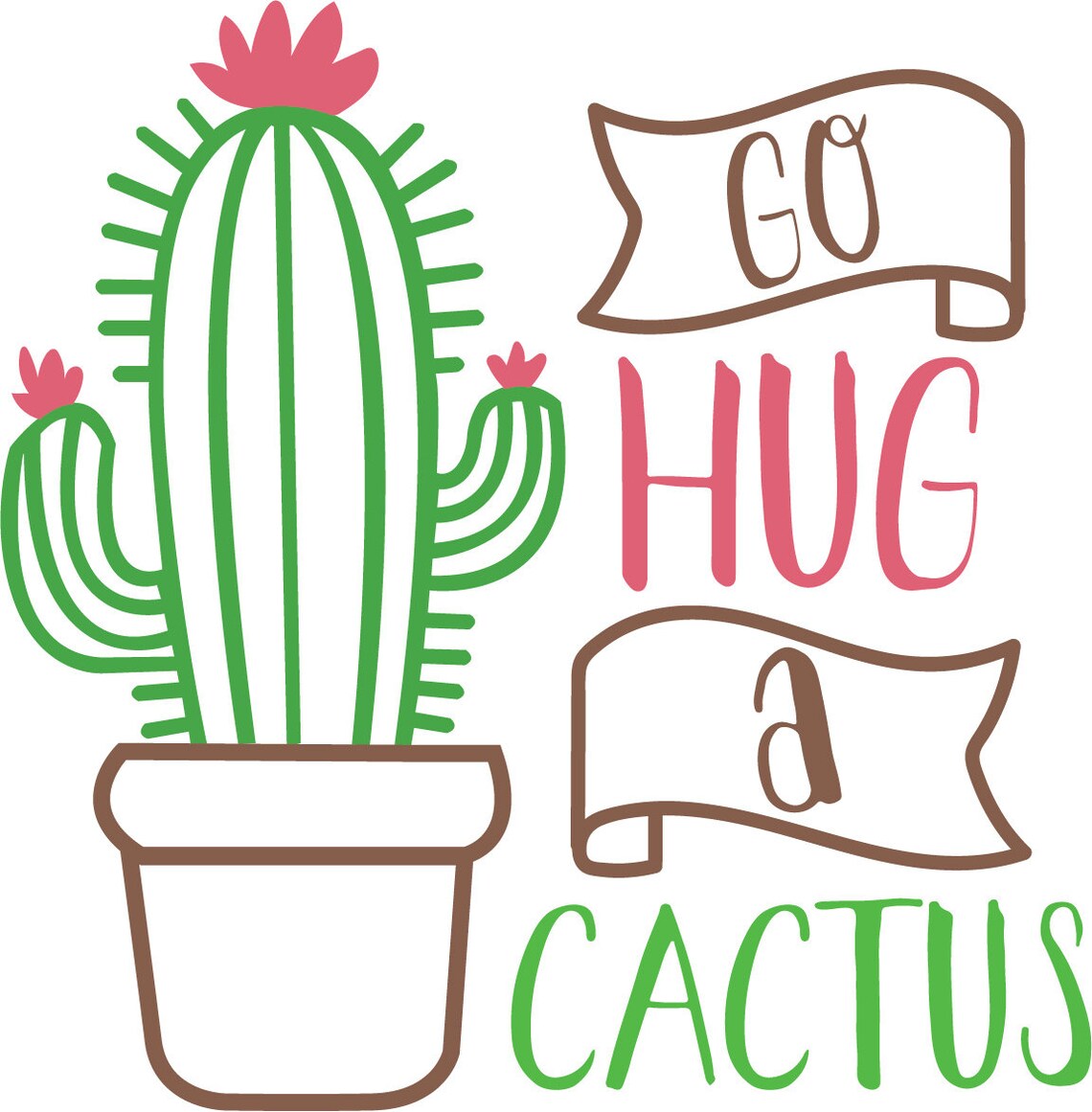 Go Hug A Cactus SVG - Etsy