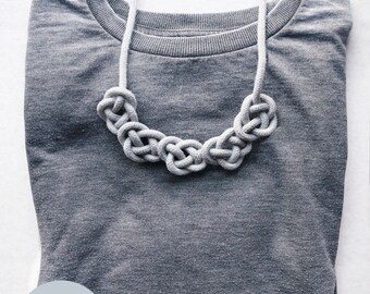 Knot Chain Necklace Silver Knot Necklace Gold Knot Necklace | Etsy