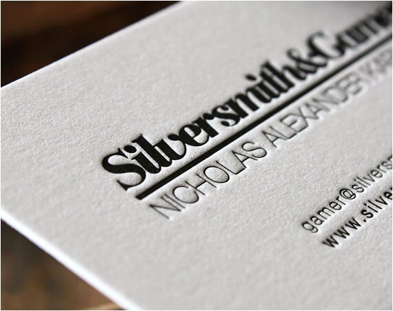 Letterpress Business Cards Calling Cards Custom Design | Etsy