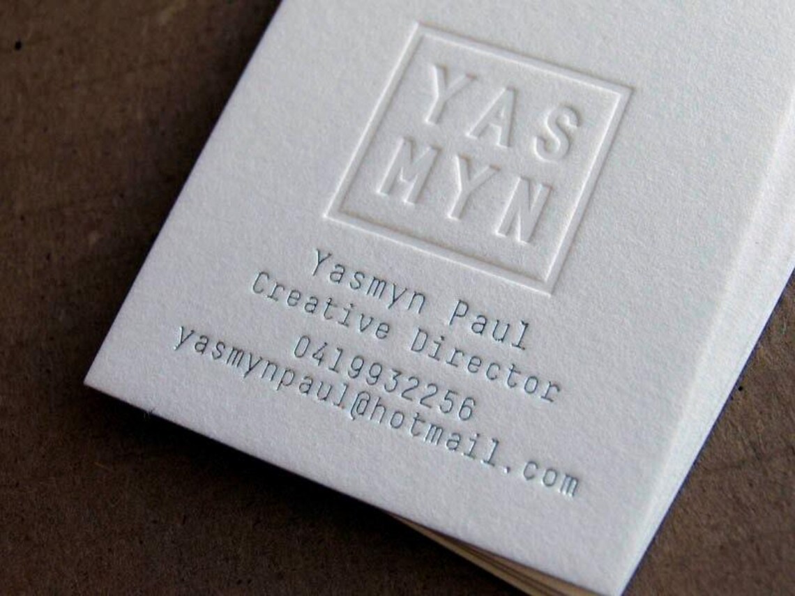 Letterpress Business Cards, Calling Cards, Custom Design - 1 ...