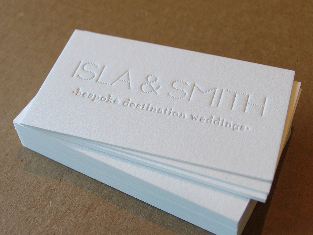 Letterpress Business Cards Calling Cards Custom Design 1 | Etsy