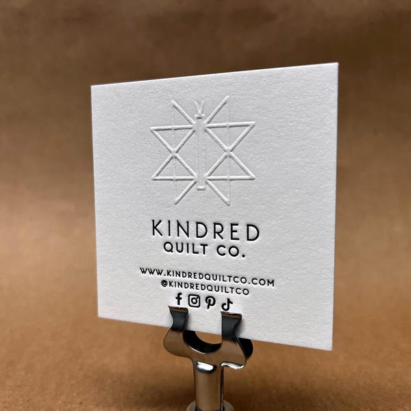 Gold Embossed Business Cards - Etsy