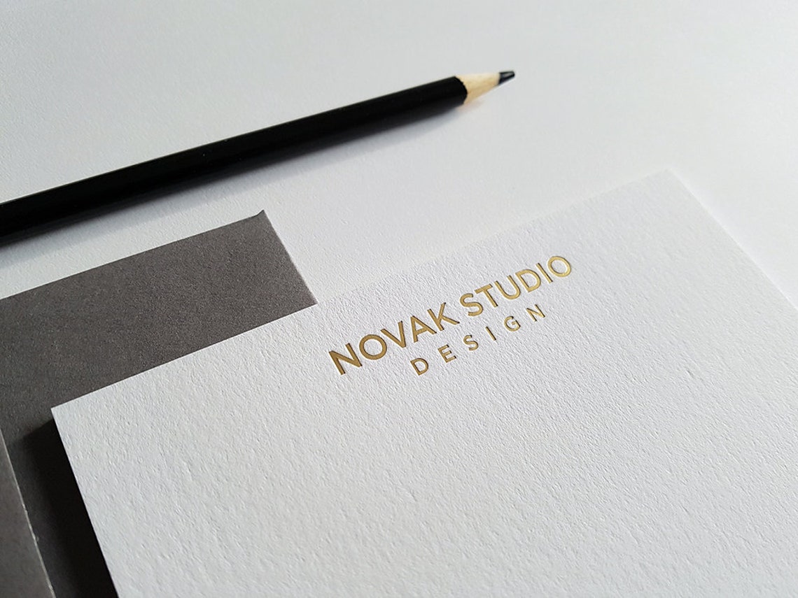 Personalized Gold Foil Note Cards | Etsy