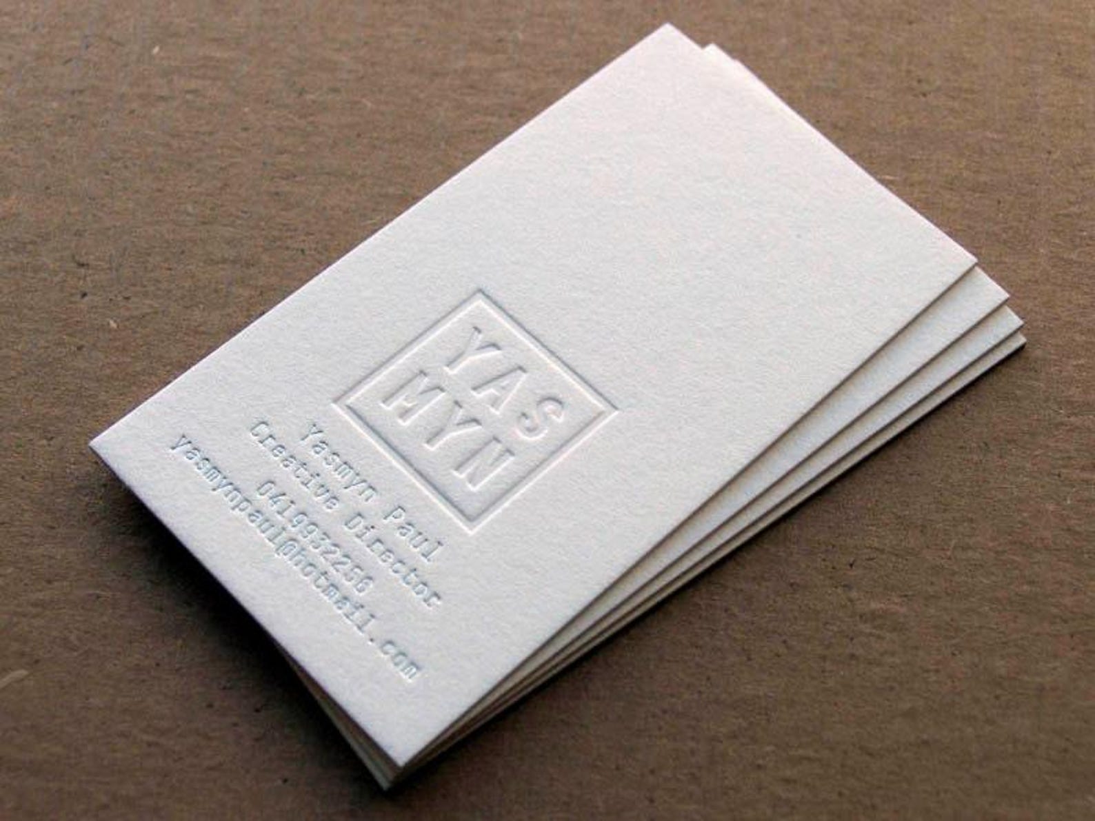 Letterpress Business Cards, Calling Cards, Custom Design - 1 ...