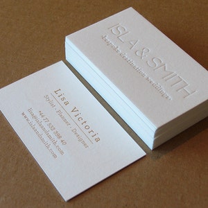 Letterpress Business Cards, Calling Cards, Custom Design - 1 ...