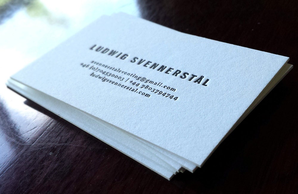 Letterpress Business Cards Calling Cards Custom Design | Etsy