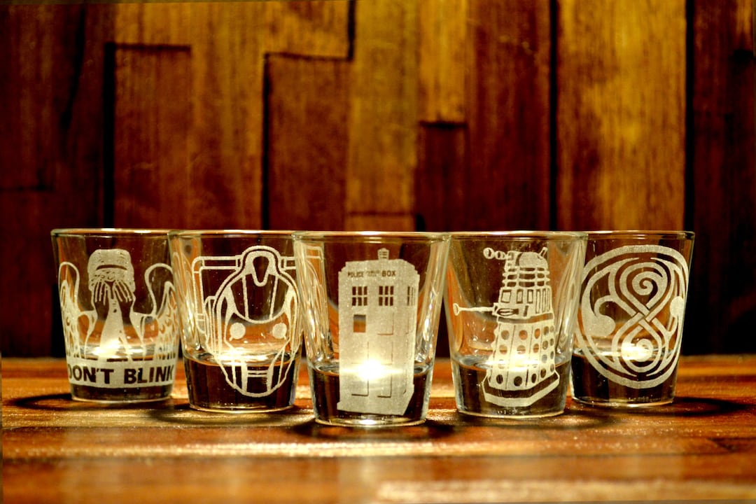 Doctor Who Shot Glass Set of 5 - Etsy