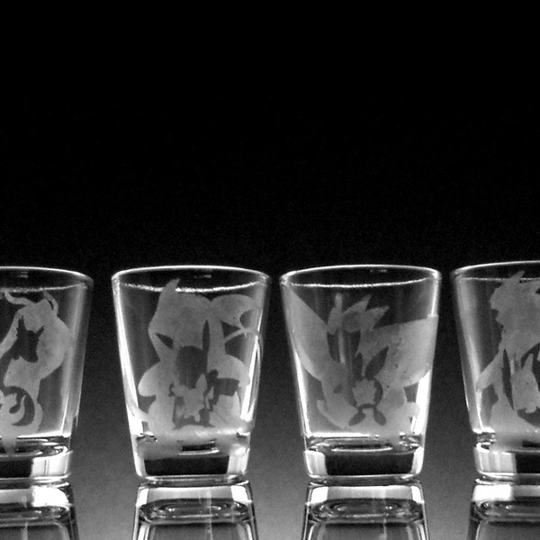 Etched Shot Glass Etsy